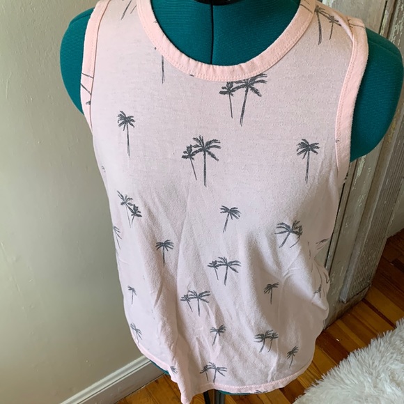 Lucky Brand | Tops | Lucky Brand Palm Tree Tank With Open Back | Poshmark